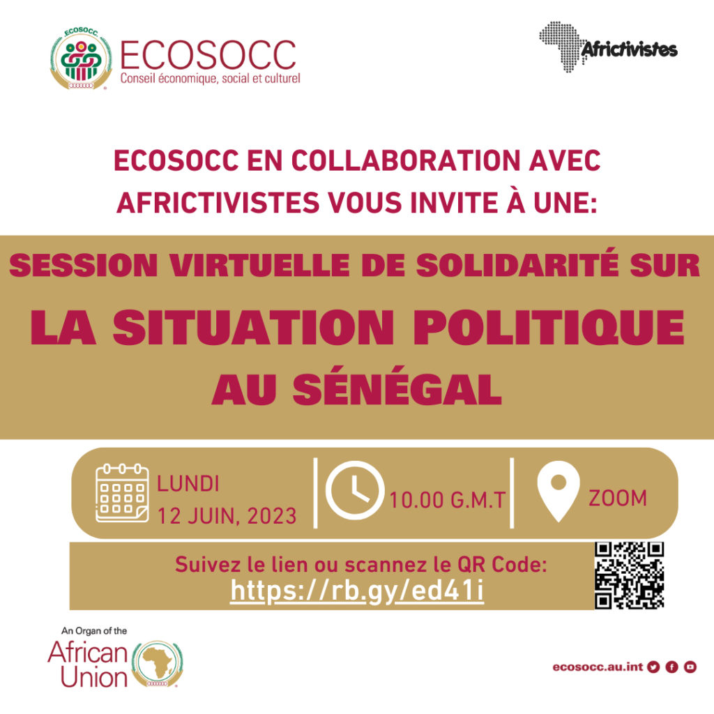 Session virtuelle de solidarité africaine sur la situation politique au ...
